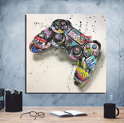 LF-14 תמונה מודרנית של שלט גרפיטי מקורי - טווין ארט - גלריית תמונות